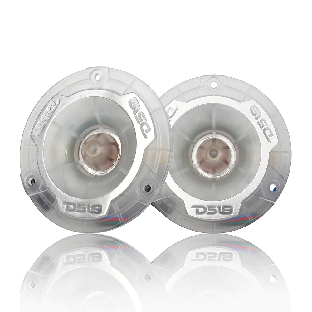 DS18 3.8" Pro Super Bullet Tweeter Pair 200 Watts 4 Ohm RGB LED Lights